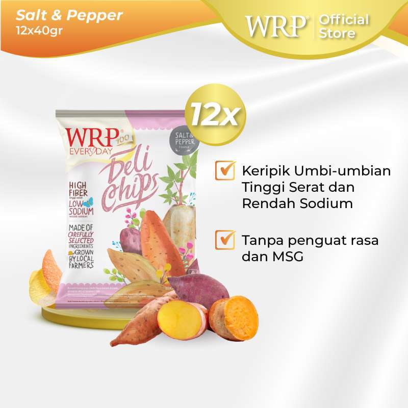 Promo Wrp Delichips Salt & Pepper Bundle Keripik [12 Pcs/ 40g] Diskon ...