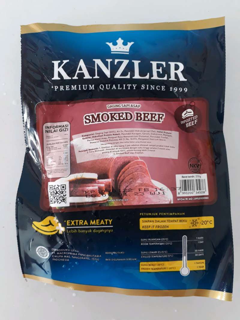 Promo KANZLER Smoke Beef 250 Gr Daging Sapi Asap Halal Diskon 8% di ...