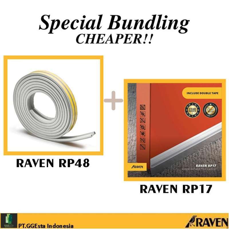 Jual ORIGINAL RAVEN DOOR SEAL RP17 + RP48 WHITE PAKET BUNDLING PENUTUP ...