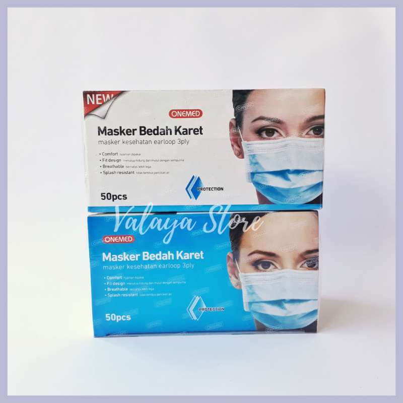 Jual Masker Bedah Medis Onemed Tebal 3ply Earloop Box Isi 50pcs ...