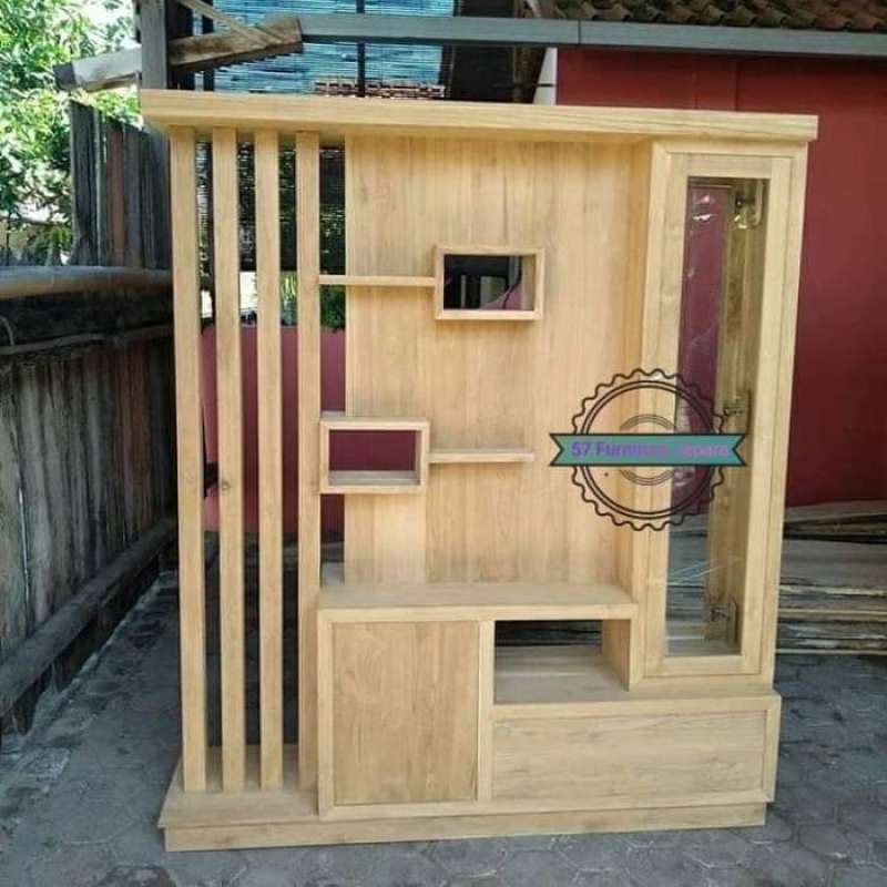 Promo Partisi Penyekat Ruangan 2 Muka Kayu Jati Mentahan Bupet Hias ...