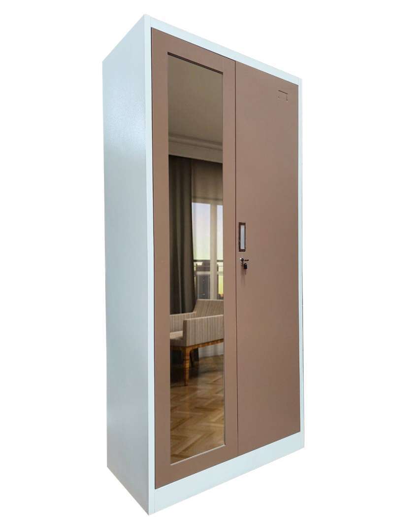 Jual Lemari Pakaian besi warna biru / lemari baju besi warna coklat ...