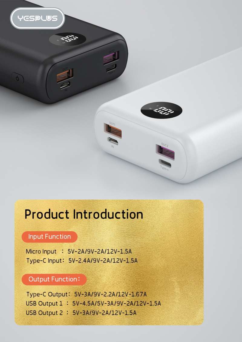 Jual Yesplus Ys-906 Powerbank Full Compatible Pd 22.5w Super Fast ...