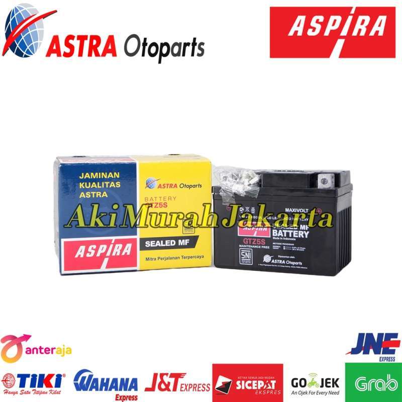 Jual Aki Motor Honda Astrea Star ASPIRA BATTERY ASTRA GTZ5S 12V / 3,5Ah ...