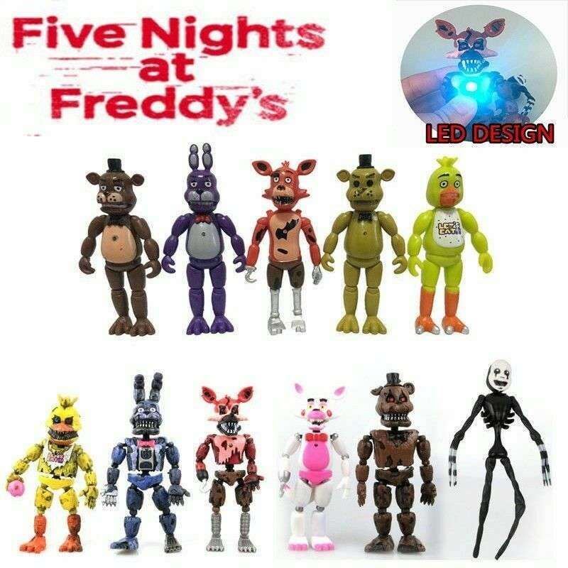 Jual FREE ONGKIR LED Light Five Nights At Freddy's Action Figures Set ...