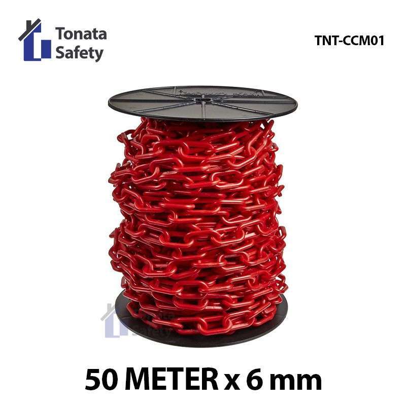 Jual Plastic Chain / Cone Chain 6 mm x 50 m / Merah di Seller Tonata ...