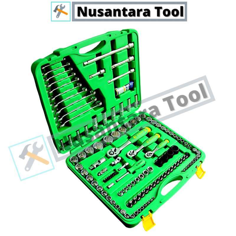 Promo Tekiro Kunci Sock Set 120 Pcs 1/4 - 3/8 - 1/2 Box Plastik Hijau Diskon 26% Di Seller ...