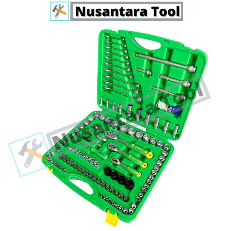 Promo Tekiro Kunci Sock Set 120 Pcs 1/4 - 3/8 - 1/2 Box Plastik Hijau Diskon 26% Di Seller ...