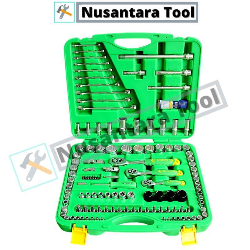 Promo Tekiro Kunci Sock Set 120 Pcs 1/4 - 3/8 - 1/2 Box Plastik Hijau Diskon 26% Di Seller ...