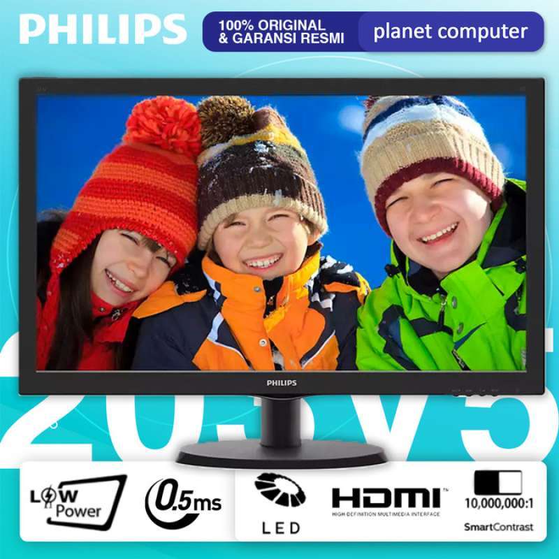 Jual Monitor Led Philips 20 203v5 1600x900 Vga Hdmi Vesa Smart Contrast ...