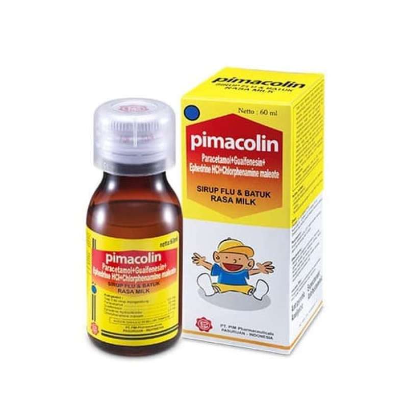 Jual Asli Pimacolin Syrup 60 Ml Rasa Susu - Untuk Flu & Batuk Disertai ...