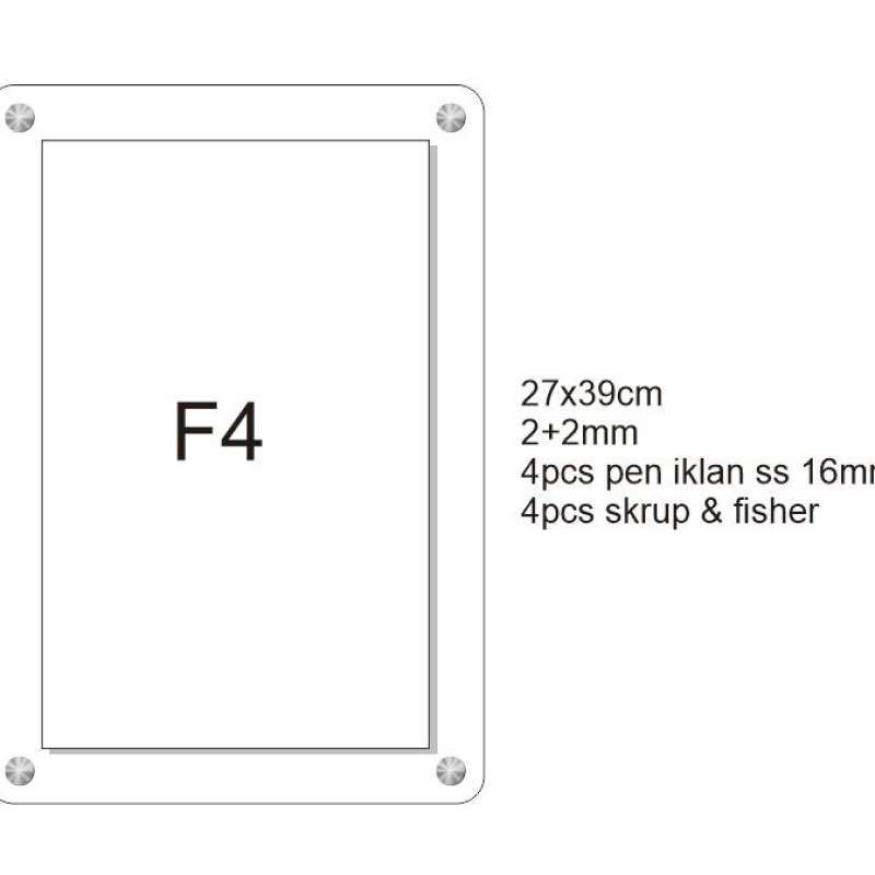 Jual Gratis Ongkir Frame Poster Akrilik F4 / Frame Piagam Serti Folio ...