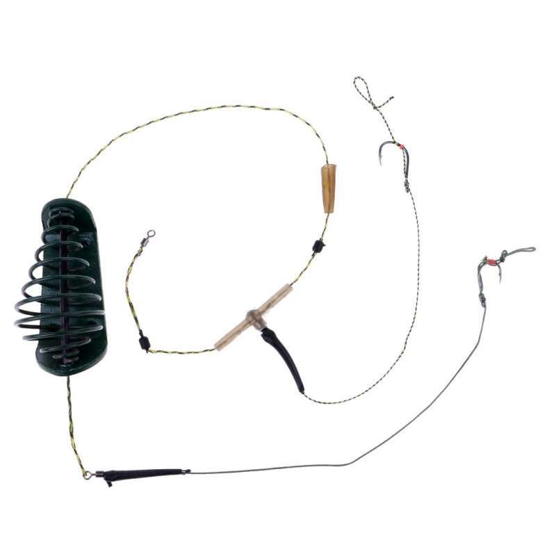 Jual Carp Fishing Inline Method Feeder Cage Hook Rig Set Coarse Fishing ...