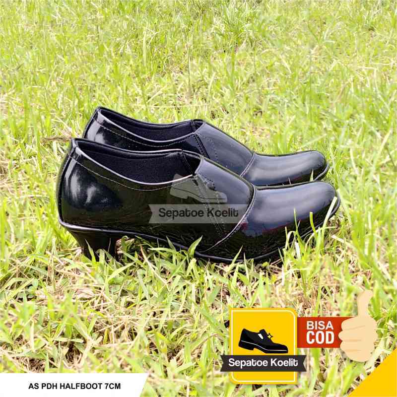 Jual SEPATU DINAS PSH PSK PDH BHAYANGKARI PERSIT PNS POLWAN 7CM KILAP ...