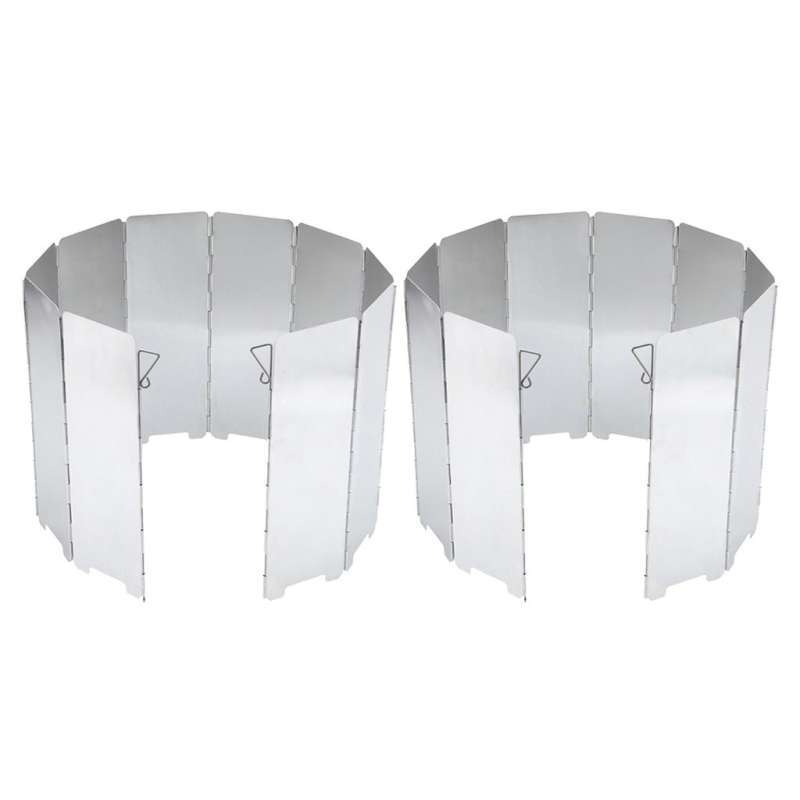 Jual 20x Folding Plates Outdoor Stove Wind Shield Camping Kitchen Gas ...