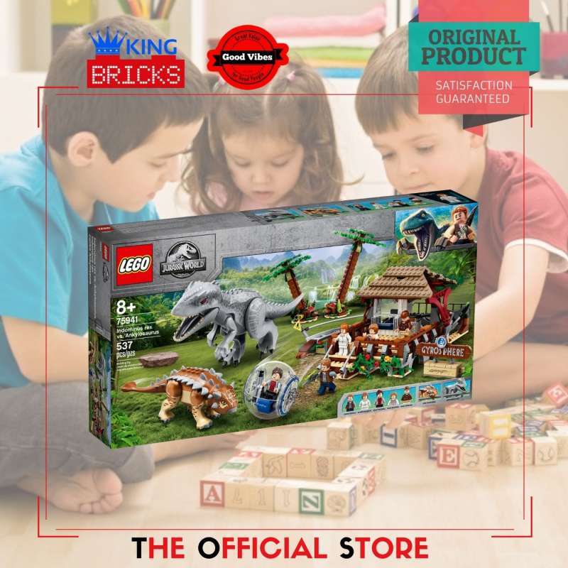 Jual LEGO Original JURASSIC WORLD 75941 Indominus rex vs Ankylosaurus ...