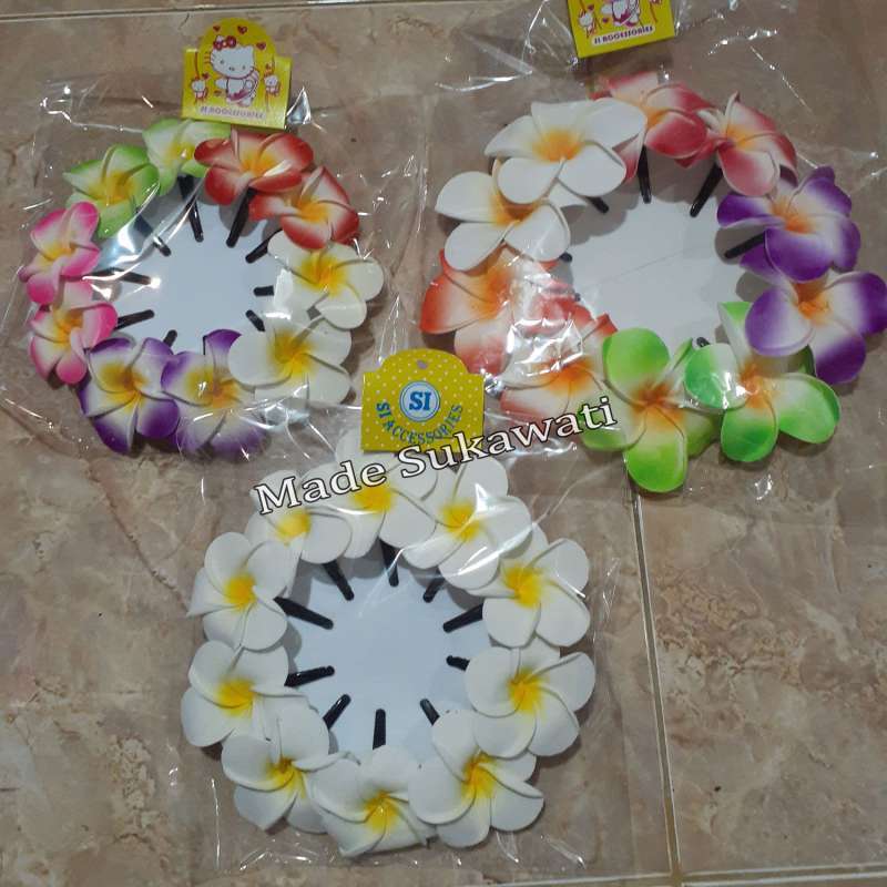 Promo 1set Jepit Rambut Bunga Spon Kamboja Bali Diskon 33% Di Seller ...