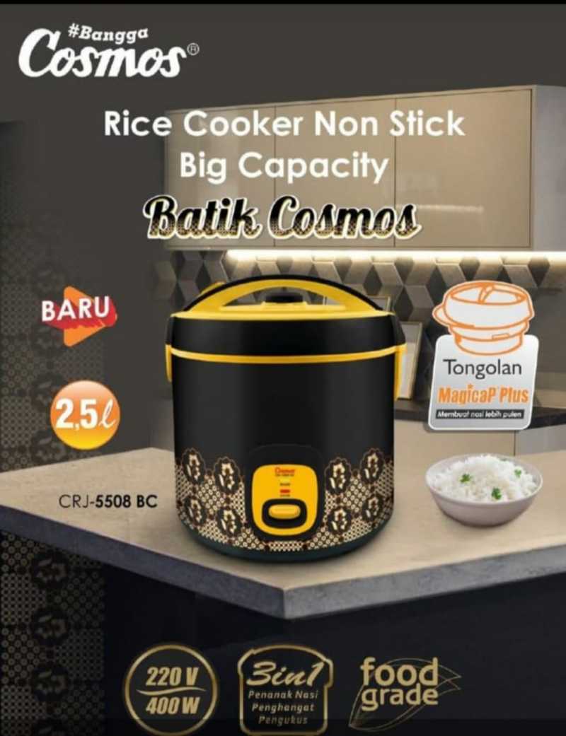 Jual Cosmos Magic Com 3in1 2.5 Liter Crj 5508 / Rice Cooker Besar ...