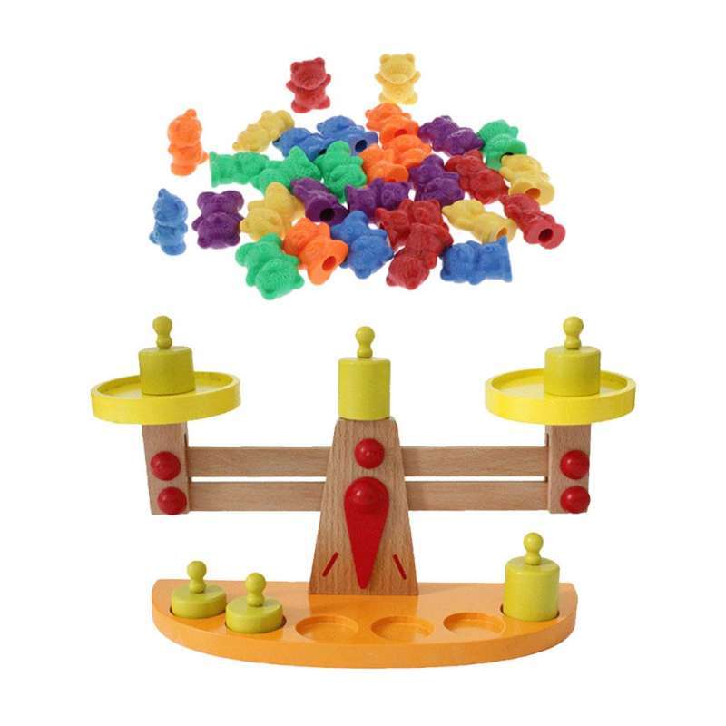 Jual Math Addition and Subtraction Wood Scale Balance Mathematics ...