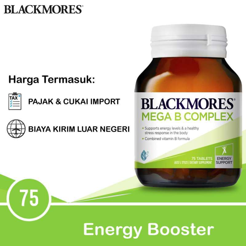 Promo Blackmores Mega B Complex Vitamin B [75 Tablet] Diskon 31% Di ...