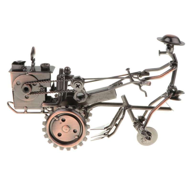 Promo Handmade Iron Tractor Model Collectible Art Sculpture Metal ...