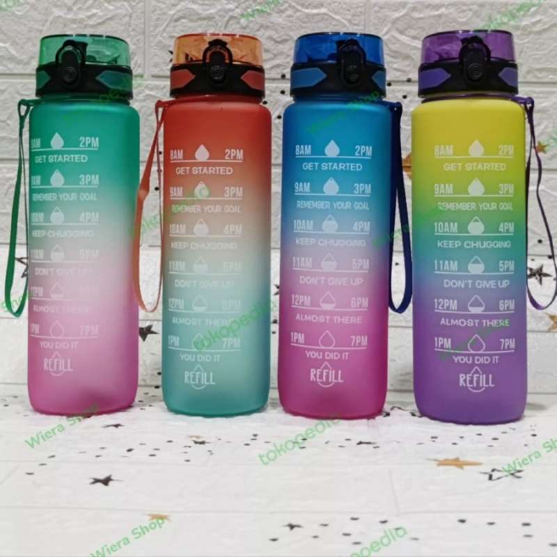 Promo Botol Minum 1 Liter Slim BPA Free - Botol Minum Viral 1000ml ...
