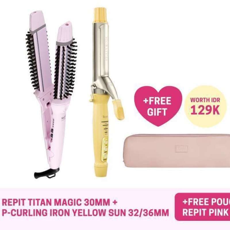 Jual Paket Repit Catokan Sisir 2in1 Titan 30mm-Pengeriting Rambut P ...