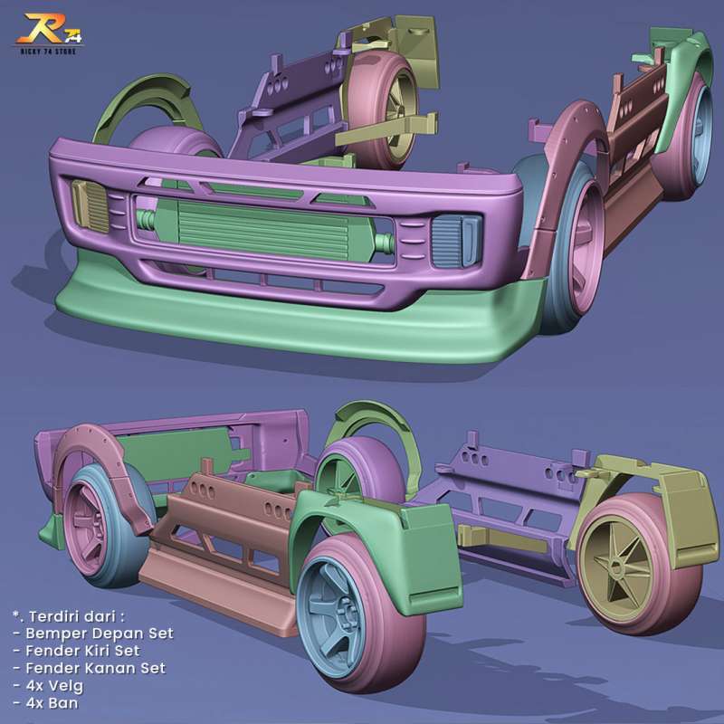 Jual Wpl D12 Body Kit B004 By Blackbox Design Plus Velg Dan Ban - Rc ...