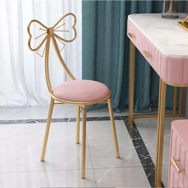 Jual Modern Nordic Backrest Dressing Stool Kursi Rias / Kursi kamar ...