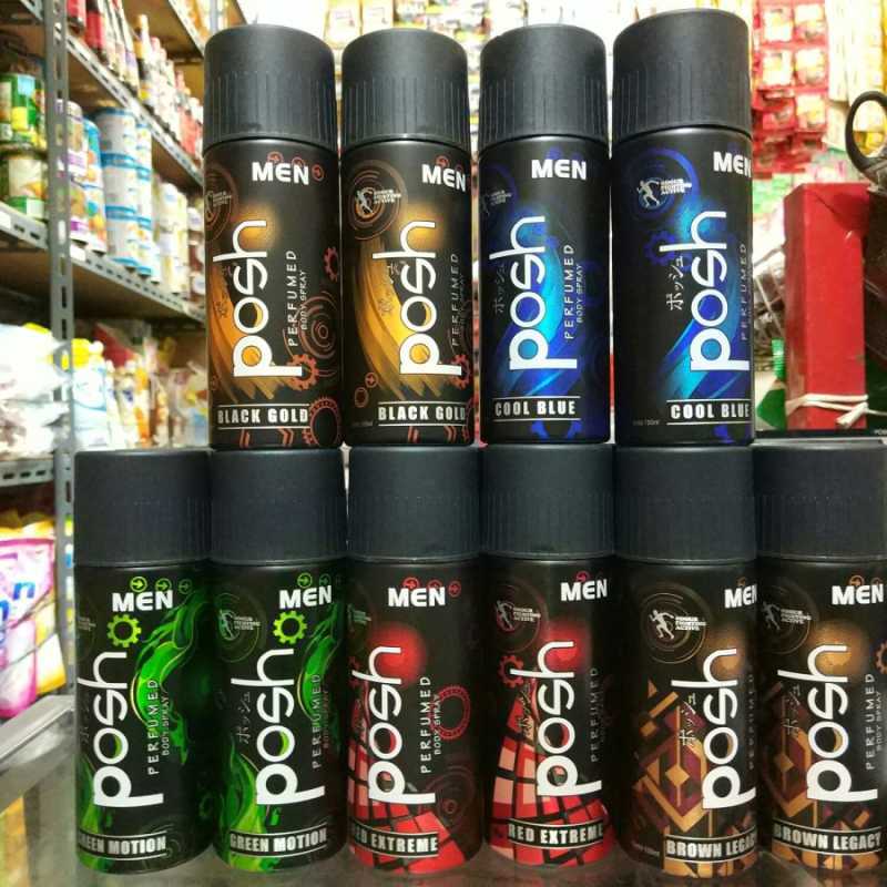 Jual Posh Men Perfumed Body Spray Cool Blue 150ml - Biru (150ml) di ...