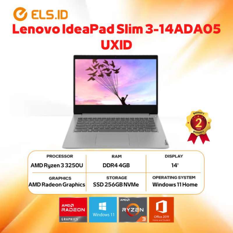 Jual Laptop Lenovo Ideapad Slim 3-14ada05 Uxid Ryzen 3-3250u 4gb Ssd 256gb 14 Fhd Di Seller Els ...