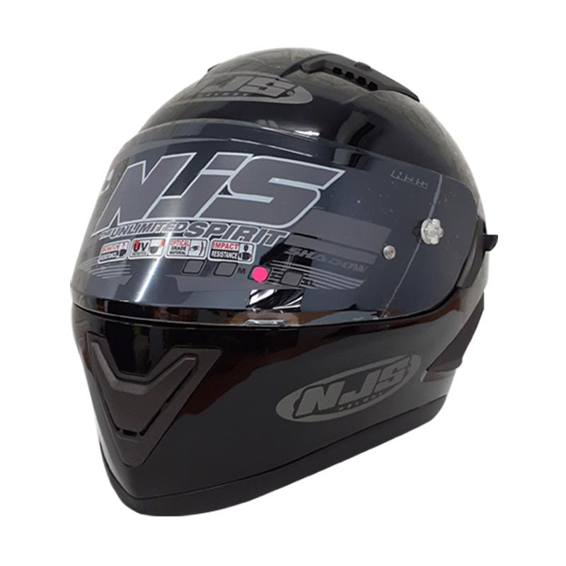Jual NJS Shadow Helm Full Face - Solid Black di Seller Global Helmet ...