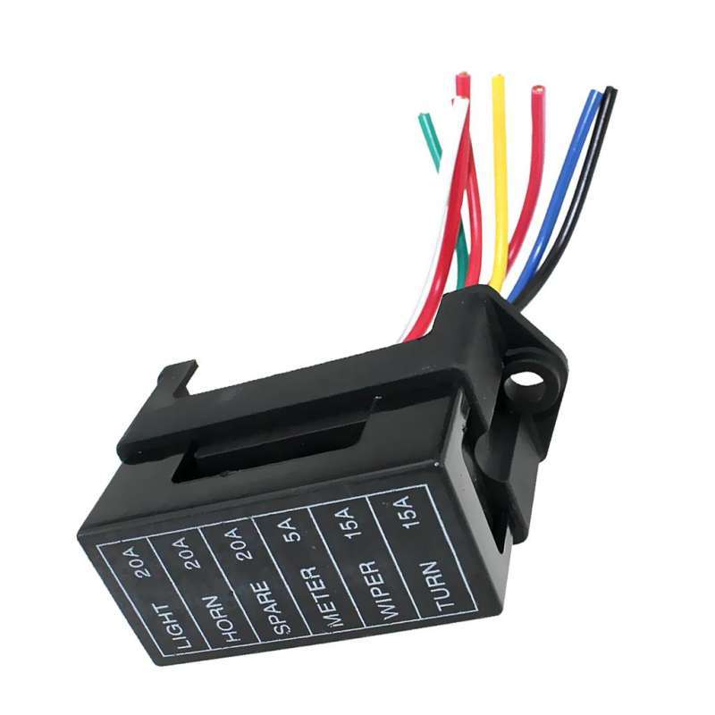 Jual Universal 6 Way Fusebox Blade Fuse Box Fuseholder Kit 2 Input 6 ...