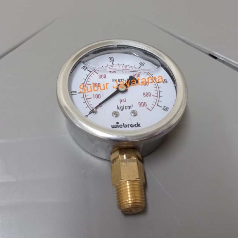 Jual Pressure Gauge Raket Stainless 4 inchi 60 Bar / 900 Psi - Multicolor di Seller Bena Store ...