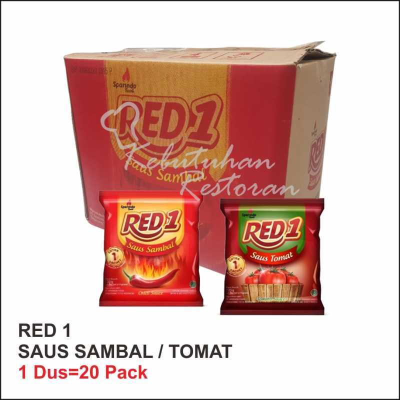 Jual AGEN!! 1 Dus (20 Pack) Saus Sambal / Saus Tomat Red 1 Sachet ...