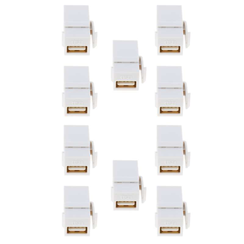 Promo 10 Pack USB 2.0 A Female to Female Panel Mount Insert Adapters ...