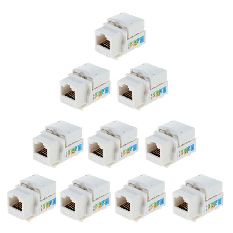 Promo 10x Cat6 Keystone Ethernet Punch Down Cat6 Network Module Adapter Diskon 17% di Seller ...