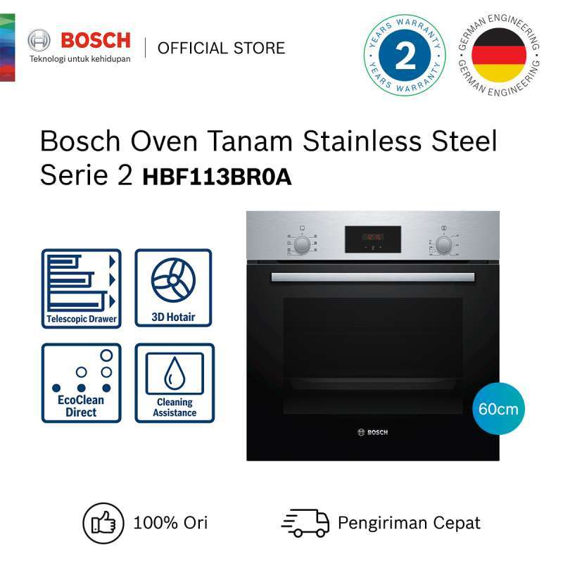 Jual BOSCH Built-In Oven / Oven Tanam Stainless Steel HBF113BR0A Serie ...
