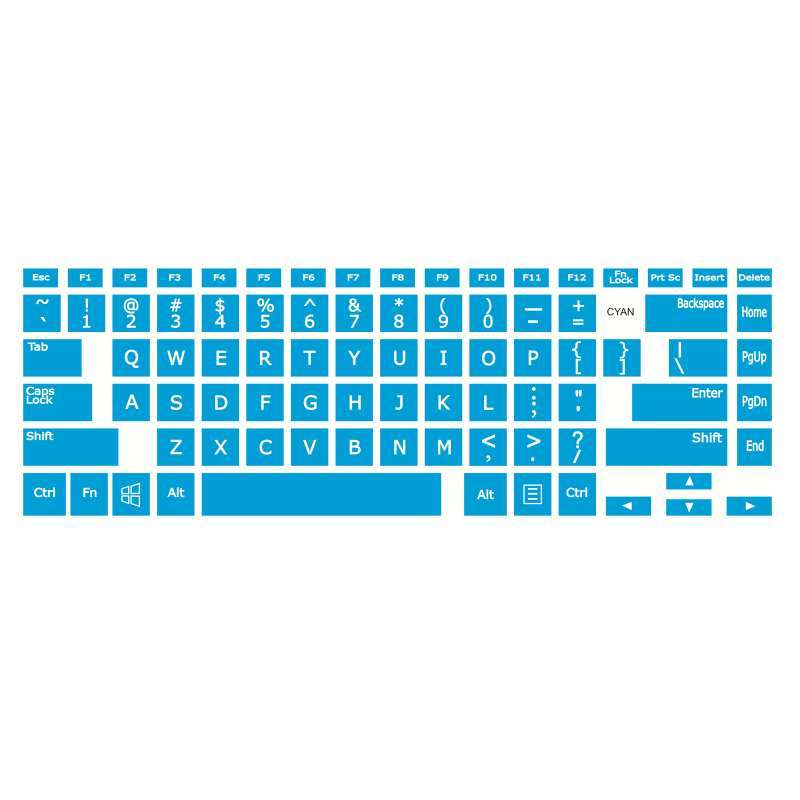 Jual Sticker Full Keyboard English Laptop Background Warna Biru Font ...