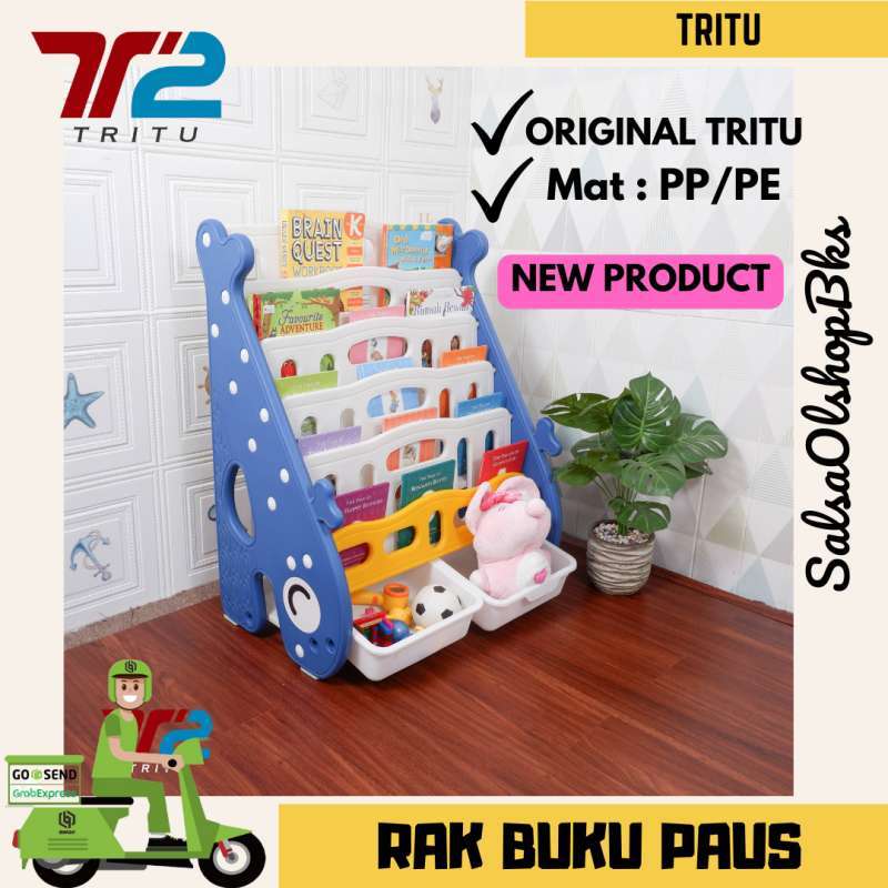 Promo RAK BUKU ANAK MODEL PAUS | RAK BUKU BESAR 6 LAYER + 2 BUCKET ...