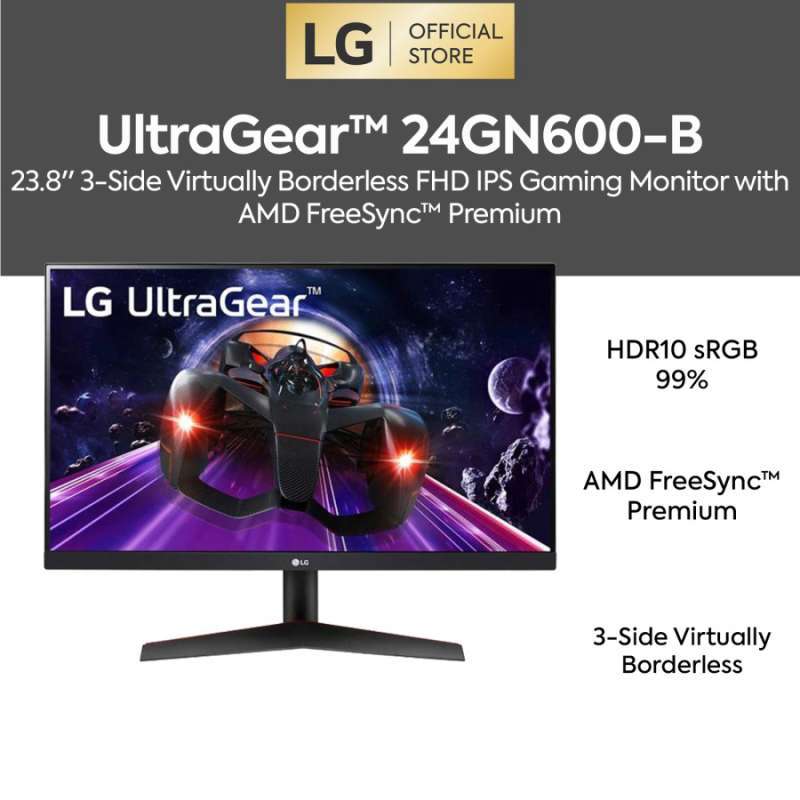 Jual Lg Ultragear™ 24gn600-b 23.8'' Fhd Ips Gaming Monitor Amd Freesync ...