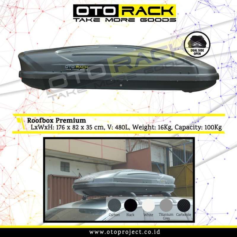 Jual BOX ATAS MOBIL/ROOF BOX OTORACK PREMIUM GLOSSY BLACK (WAJIB ...