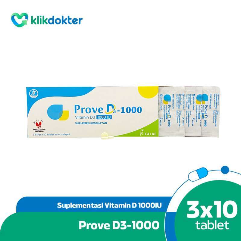 Jual Prove D3 1000IU (30) - Vitamin D3 di Seller KlikDokter - Rawa ...