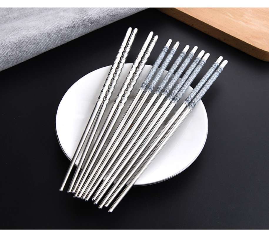 Jual Haima Shop Sumpit Stainless / Sumpit Makan Korea / Sumpit Bermotif ...