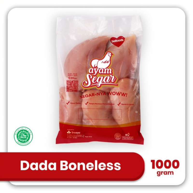 Promo Dada Ayam Tanpa Tulang Sreeya 1kg Boneless Chicken Breast Lean ...