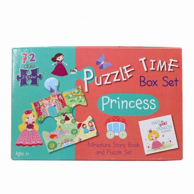 Promo Original Princess : 72 Jigsaw Puzzle & Miniature Story Book Buku ...