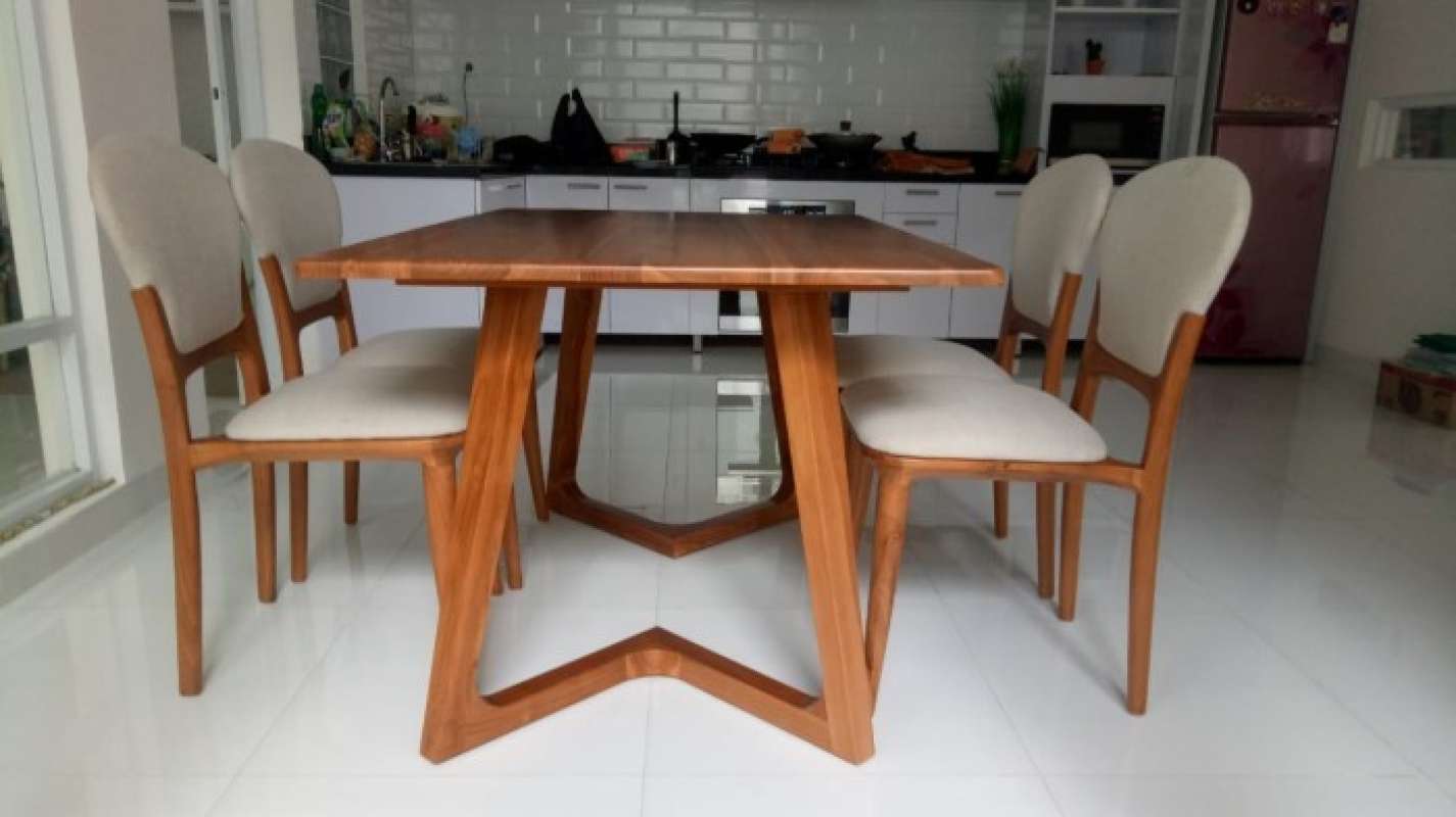Jual Set Meja Makan Minimalsi/Meja Cafe/Meja Restoran/4kursi 1 meja ...