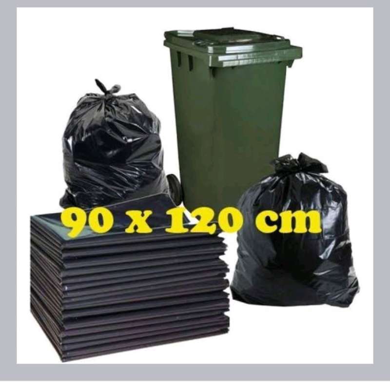 Jual Cleaning Trash Bag HD-PE 90x120CM | Kantong Sampah Hitam | Kantong Sampah Besar Jumbo ...