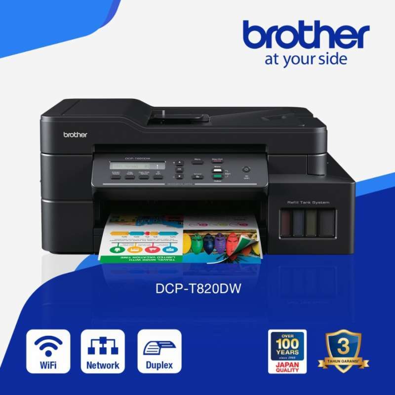 Jual PRINTER BROTHER INK DCP-T820DW PRINT SCAN COPY WIFI ADF MULTY TRAY ...