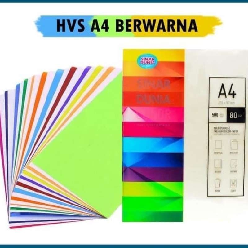 Jual Kertas Hvs Warna A4 80 Gsm Di Seller Atk Bertuah Stationery - Pejagalan, Kota Jakarta Utara ...